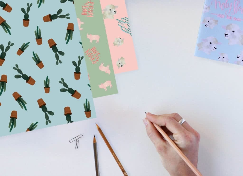 Hogs + Kisses Pack of 3 | Wrapping Paper - Rosie Lou