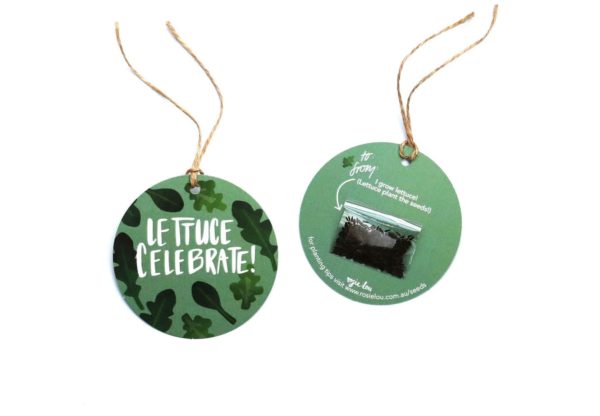Lettuce Pun Gift Tag with Seeds - Rosie Lou